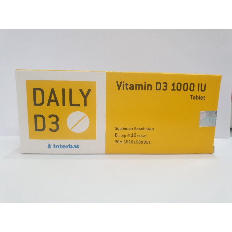 Jual DAILY D3 1000IU (VITAMIN D3 1000 IU) | Shopee Indonesia