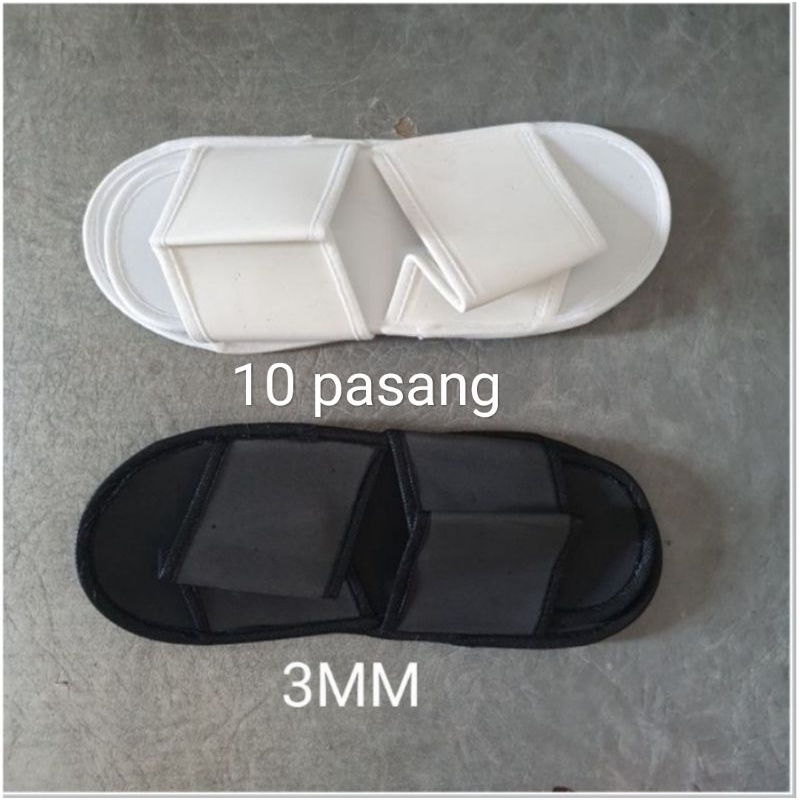 Jual sendal / sandal / slipper alas kaki hotel 3mm 10 pasang | Shopee ...