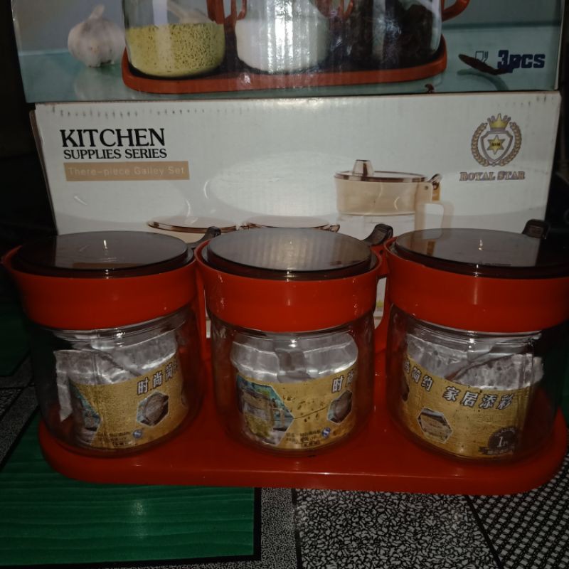 Jual Kitchen set tempat bumbu dapur/gula/kopi glassware | Shopee Indonesia