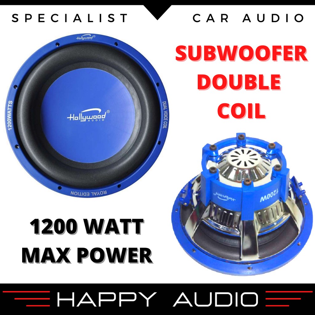 Jual SUBWOOFER MOBIL HOLLYWOOD ROYAL 12 INCH 1200 WATT MAX POWER DOUBLE ...