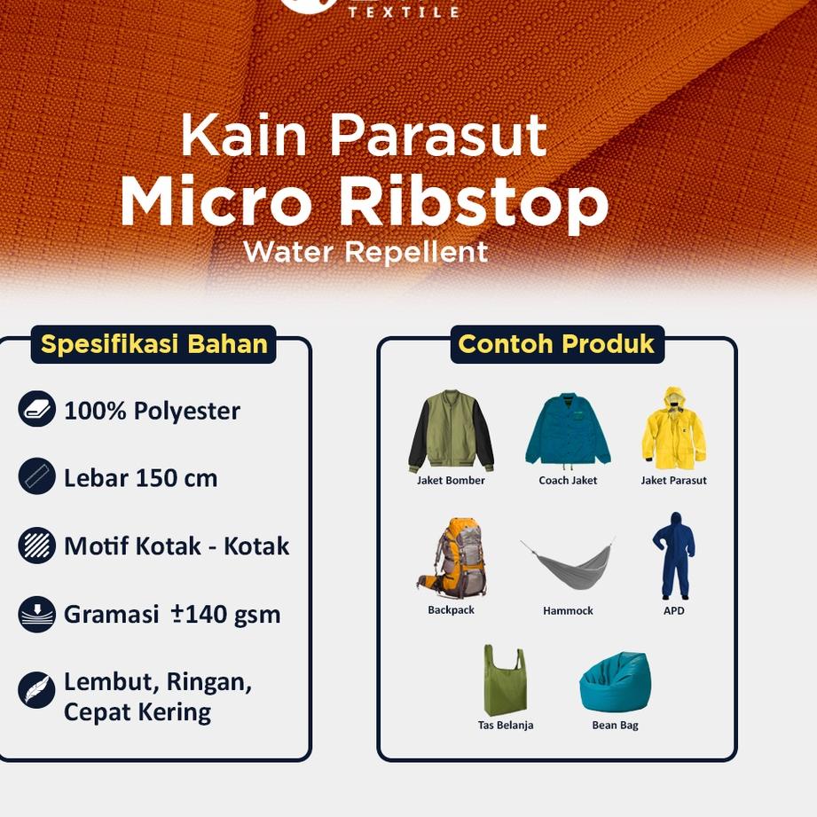 Jual Bahan Kain Micro Ribstop Kain Jaket Parasut Murah | Shopee Indonesia