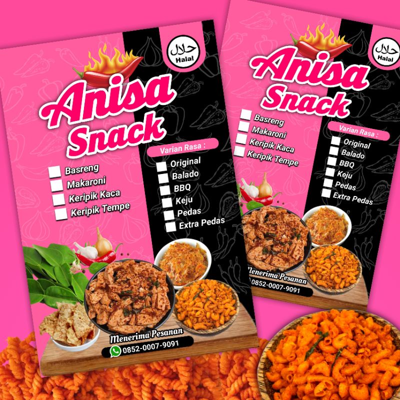 Jual ( minimal order 100 pcs ) Stiker Label kemasan Stiker Jajanan ...