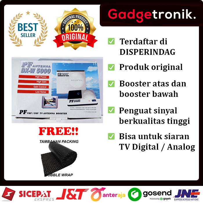 Jual VHF / UHF BOOSTER PF ANTENNA TV DX-W5000 / BOOSTER ANTENNA PF ORIGINAL | Shopee Indonesia