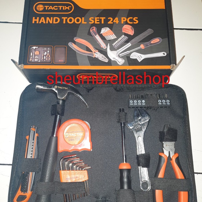 Jual tactix hand tool set 24 pcs / perlengkapan mekanik / peralatan ...