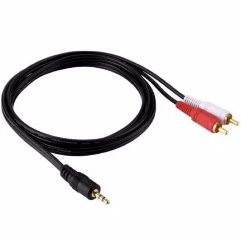 Jual Kabel Audio Aux 2 in 1 RCA Adapter to 3.5 mm Jack Audio | Shopee ...