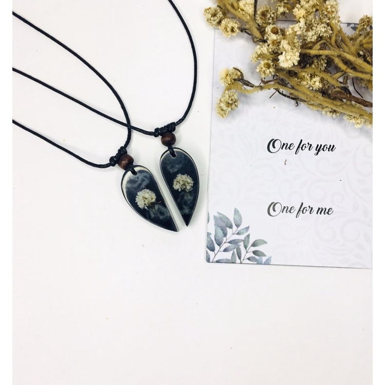 Jual Kalung Couple Bunga edelweiss liontin resin Glow in the dark bisa ...