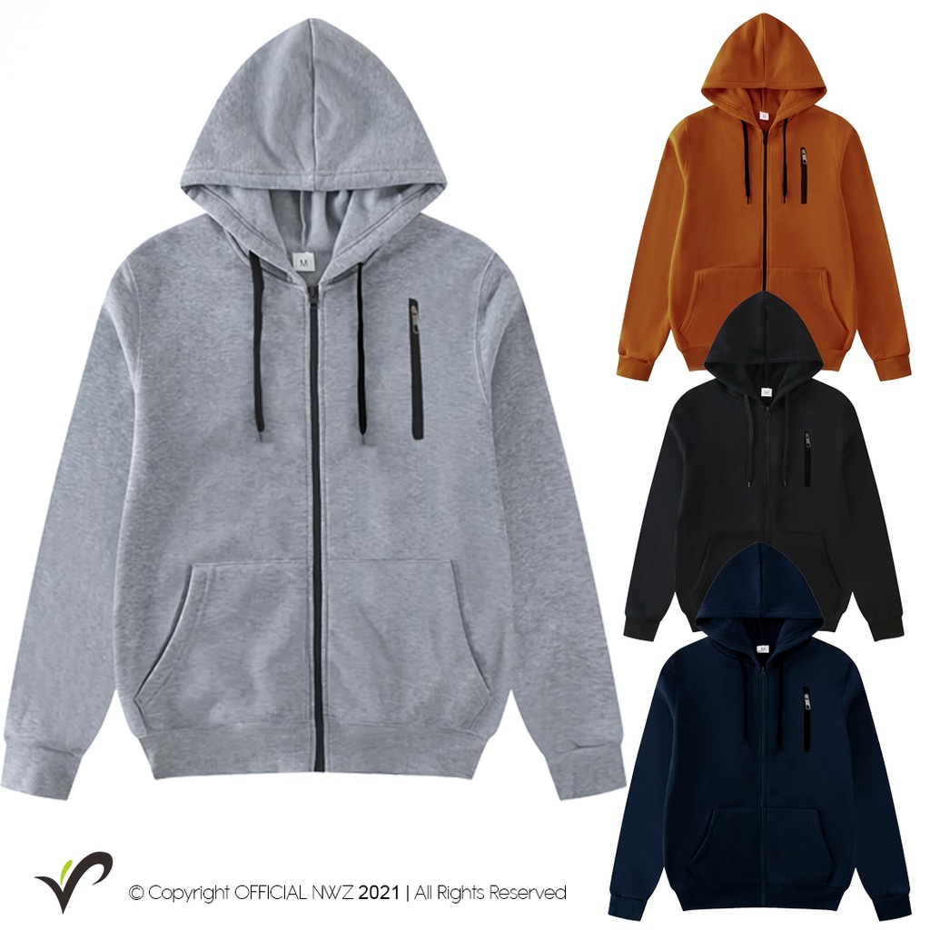 Jual Jaket Hoodie Resleting Zipper Polos Unisex (Pria & Wanita ...