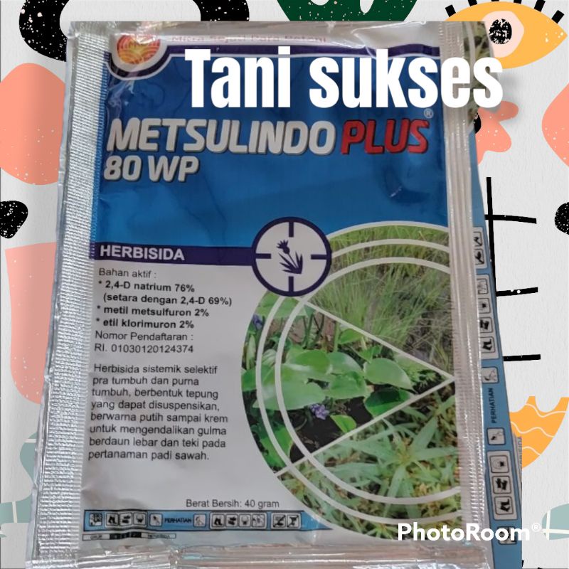 Jual HERBISIDA METSULINDO PLUS 80WP 40 GRAM racun rumput teki dan daun ...
