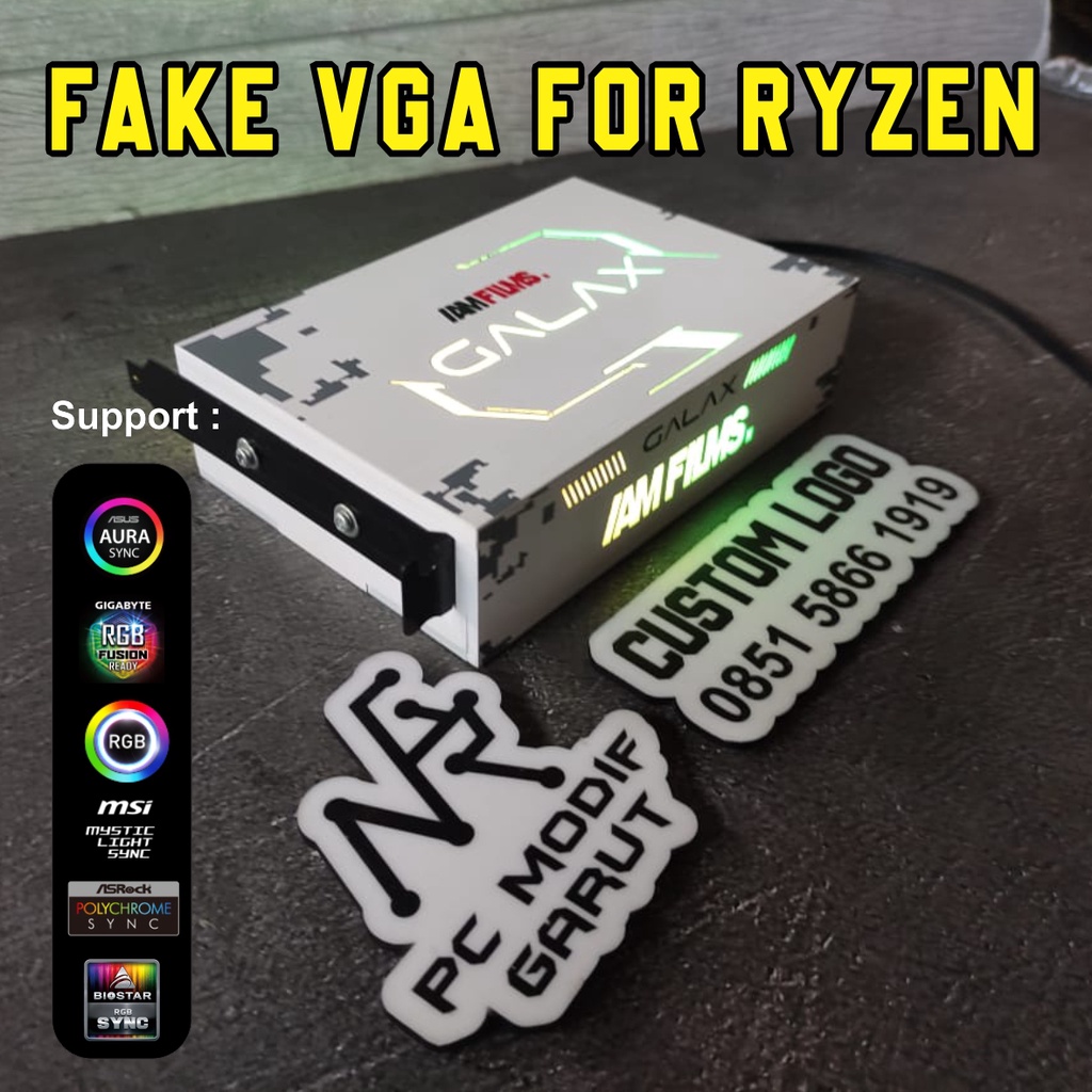 Jual FAKE VGA FOR RYZEN PC HIASAN VGA BUAT MENUHIN PC AJA CUSTOM LOGO ...