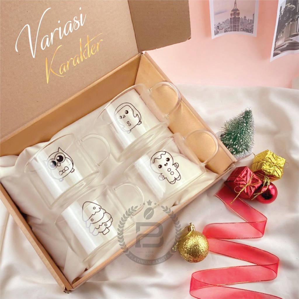 Jual Christmas Hampers Gift Box Parcel Natal Glass Aestehtic Gelas Kaca ...