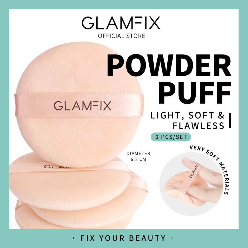 Jual GLAMFIX Base Makeup Liquid Sponge & Loose Powder Sponge Spons ...