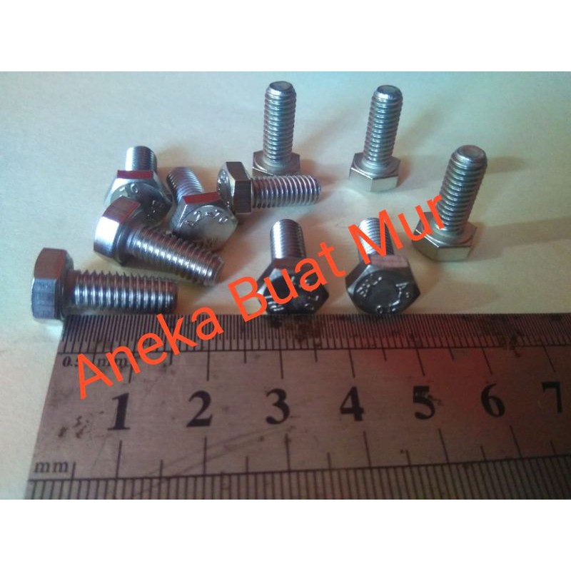 Jual BAUT HEXAGONAL STAINLESS STEEL M6 X 15MM atau Baut 10 Panjang 1 ... Jual BAUT HEXAGONAL STAINLESS STEEL M6 X 15MM atau Baut 10 Panjang 1 ...