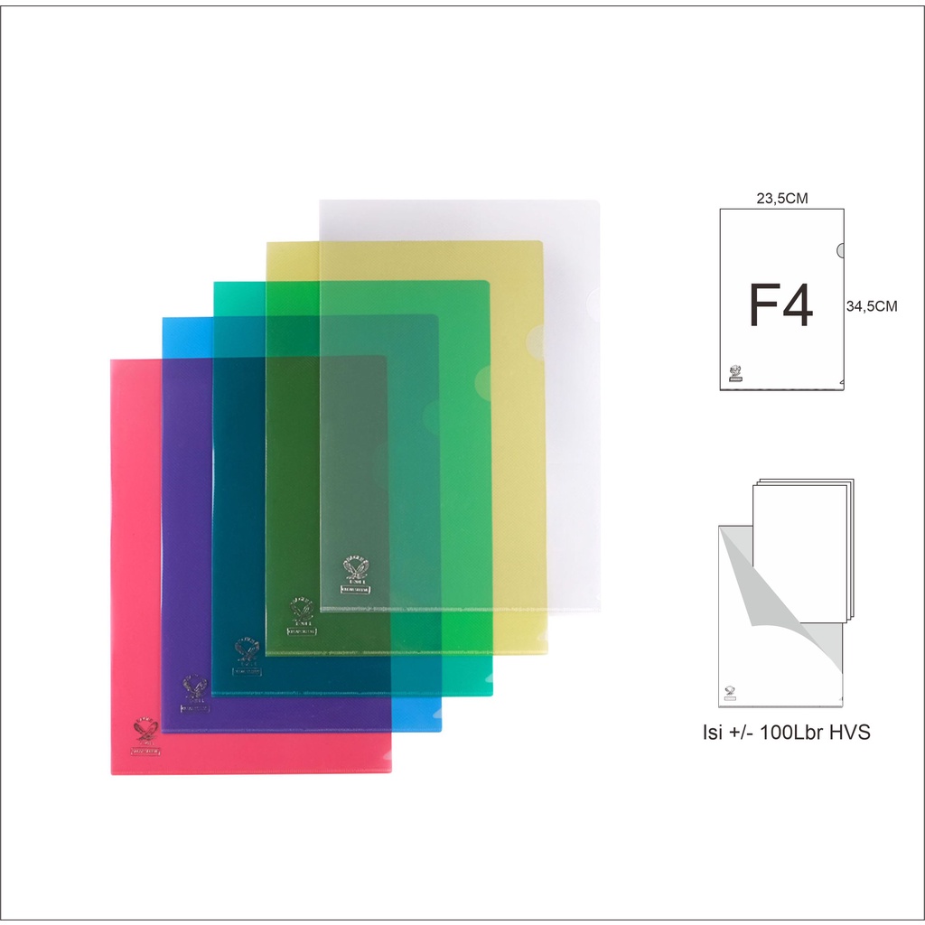 Jual Map L Map Plastik Clear Sleeves Folio EAGLE Isi 12 Pcs/pack ...