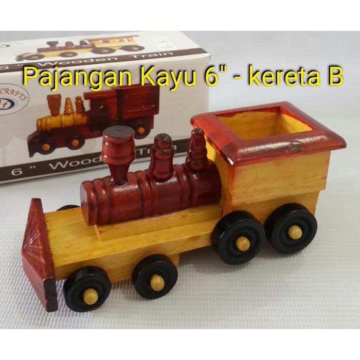 Jual Pajangan Kayu Kereta Api 6B miniatur kayu | Shopee Indonesia