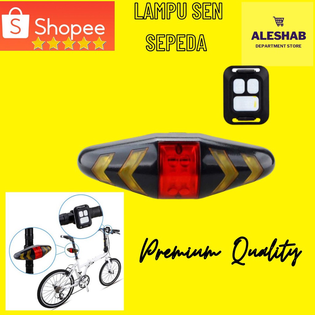 Jual Lampu Sen Sepeda Rem Taillight dengan Remote - LY0378 - Black ...