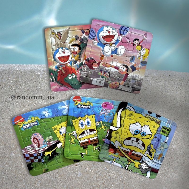 Jual Mainan Puzzle Anak - Film Animasi Doraemon & Spongebob Squarepants ...