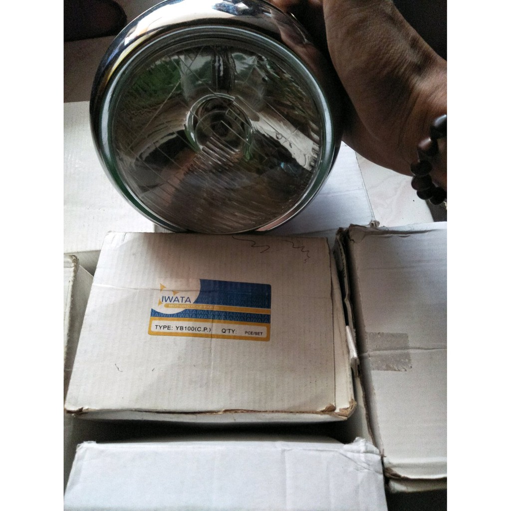 Jual HEADLAMP LAMPU YB100 CB CB 100 l2 L2S L2G BATOK BESI BY IWATA ...