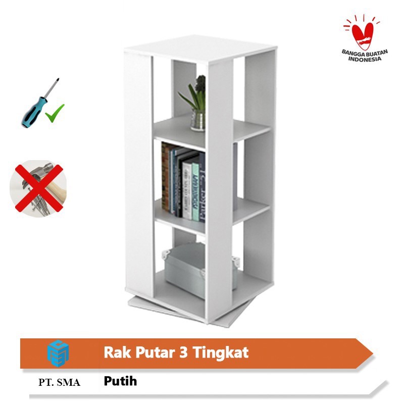 Jual RAK PUTAR 3 TINGKAT - PUTIH (FREE ONGKIR AREA JABODETABEK ...