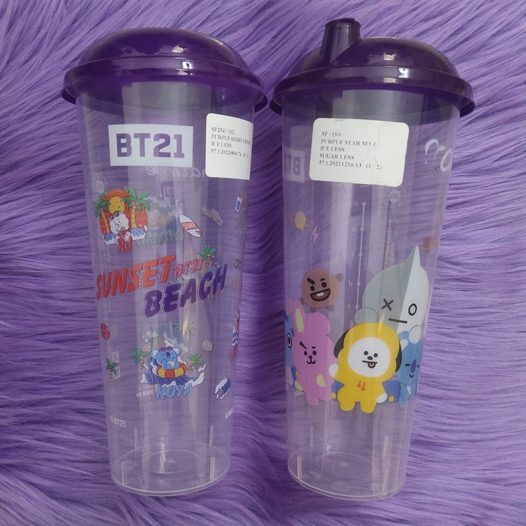 Jual [PRELOVED] Reusable Cup BTS X CHATIME / Tumblr Reusable BT21 ...