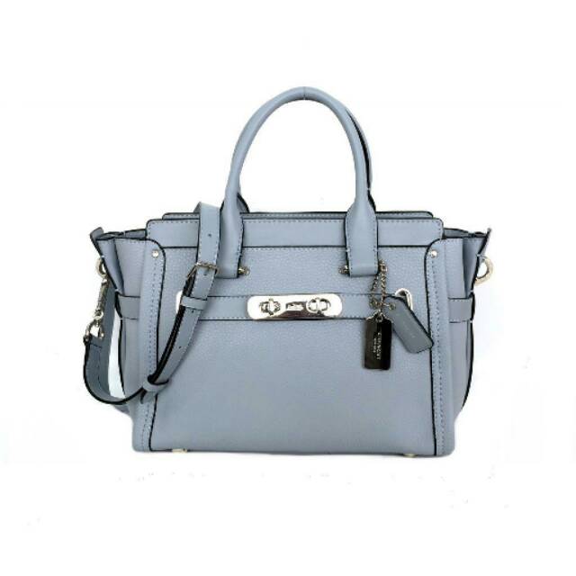 Jual COACH Swagger 27 in Pebble Leather red abu blue ori original ...