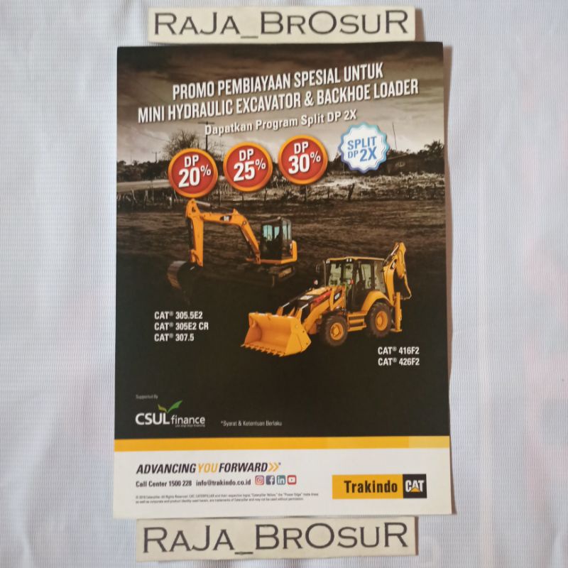 Jual Poster brosur alat berat Trakindo Caterpillar CAT 307.5 Mini ...
