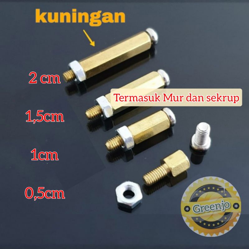 Jual Spacer Kaki PCB Specer 0.5cm - 1cm - 1.5cm - 2cm - 2.5cm - 3cm ( 5mm - 10mm - 15mm - 20mm ...