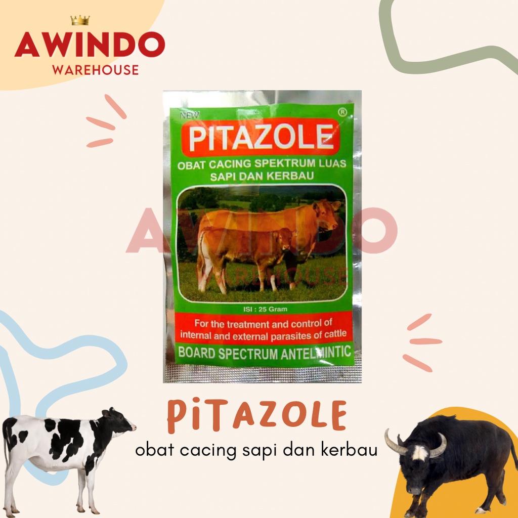 Jual PITAZOLE SAPI - Obat Cacing Spektrum Luas Pita Sapi Kerbau 25gr ...