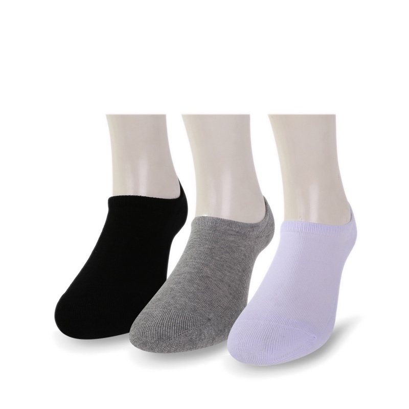 Jual Converse Super Low Unisex Socks 3 Pairs - White/Grey/Black ...