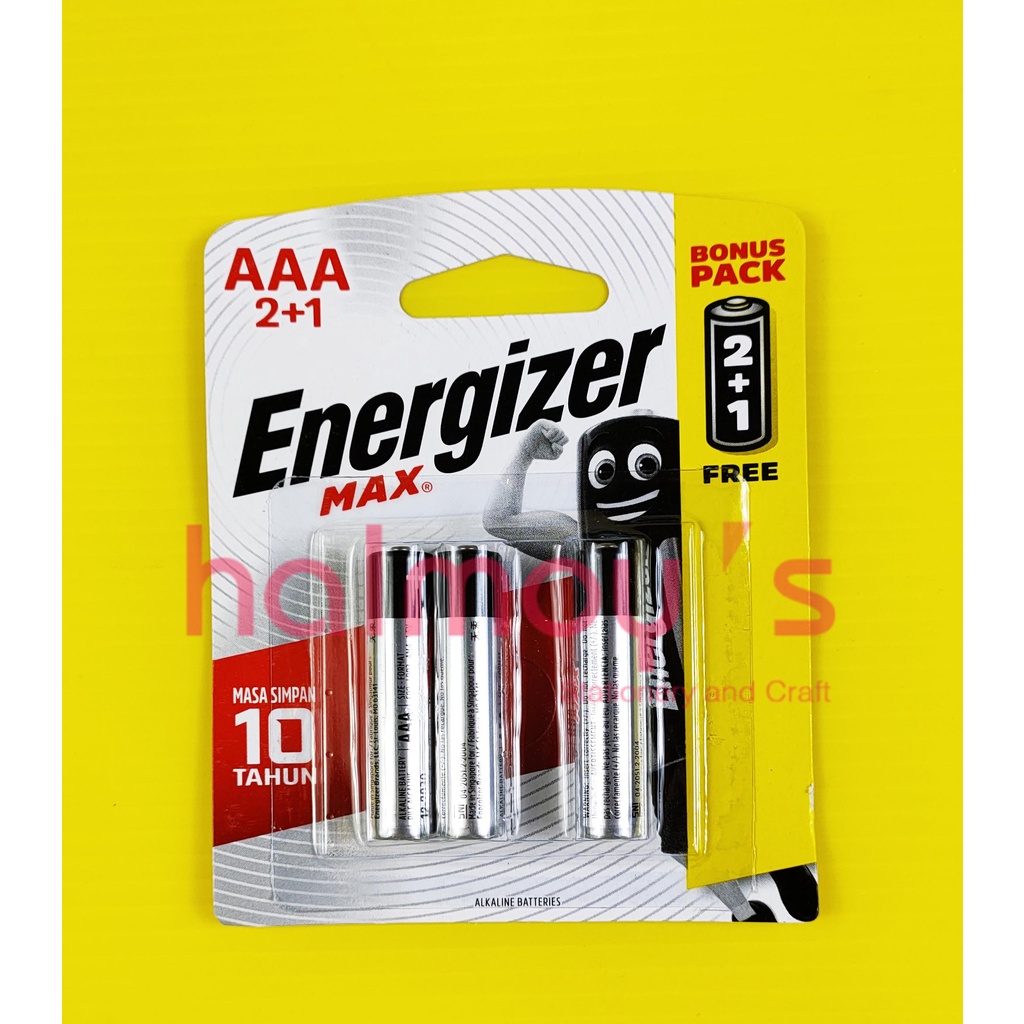 Jual BATERAI ENERGIZER MAX AAA 1.5 VOLT LR03 ( 3 PCS ) | Shopee Indonesia