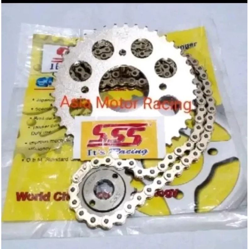Jual Gear Set SSS 428 Honda Sonic 150R Cbr 150 R Supra GTR 150 Cb150 R Verza Mega Pro | Shopee ...
