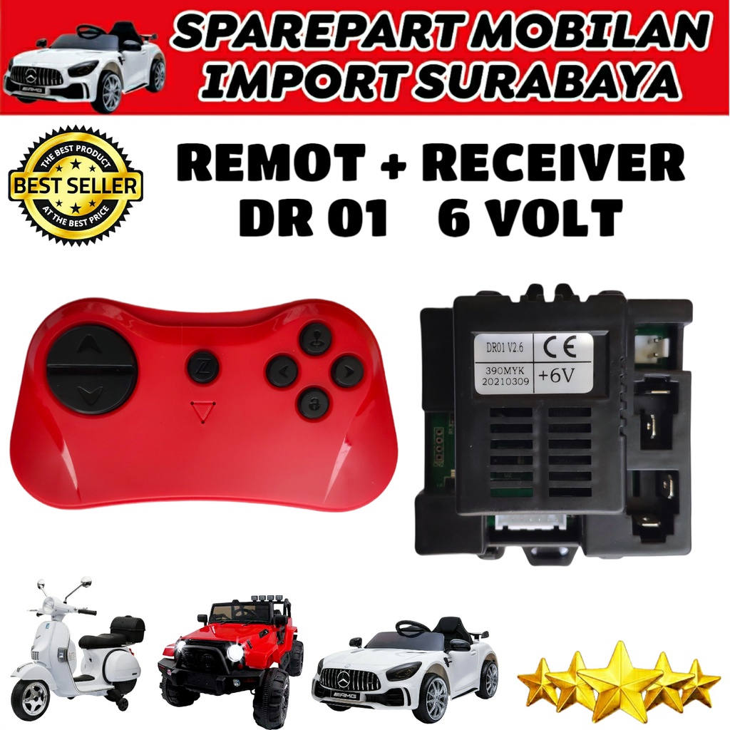 Jual RECEIVER MODUL MOBIL AKI MAINAN ANAK DR01 V2.6 12 VOLT 6 VOLT ...