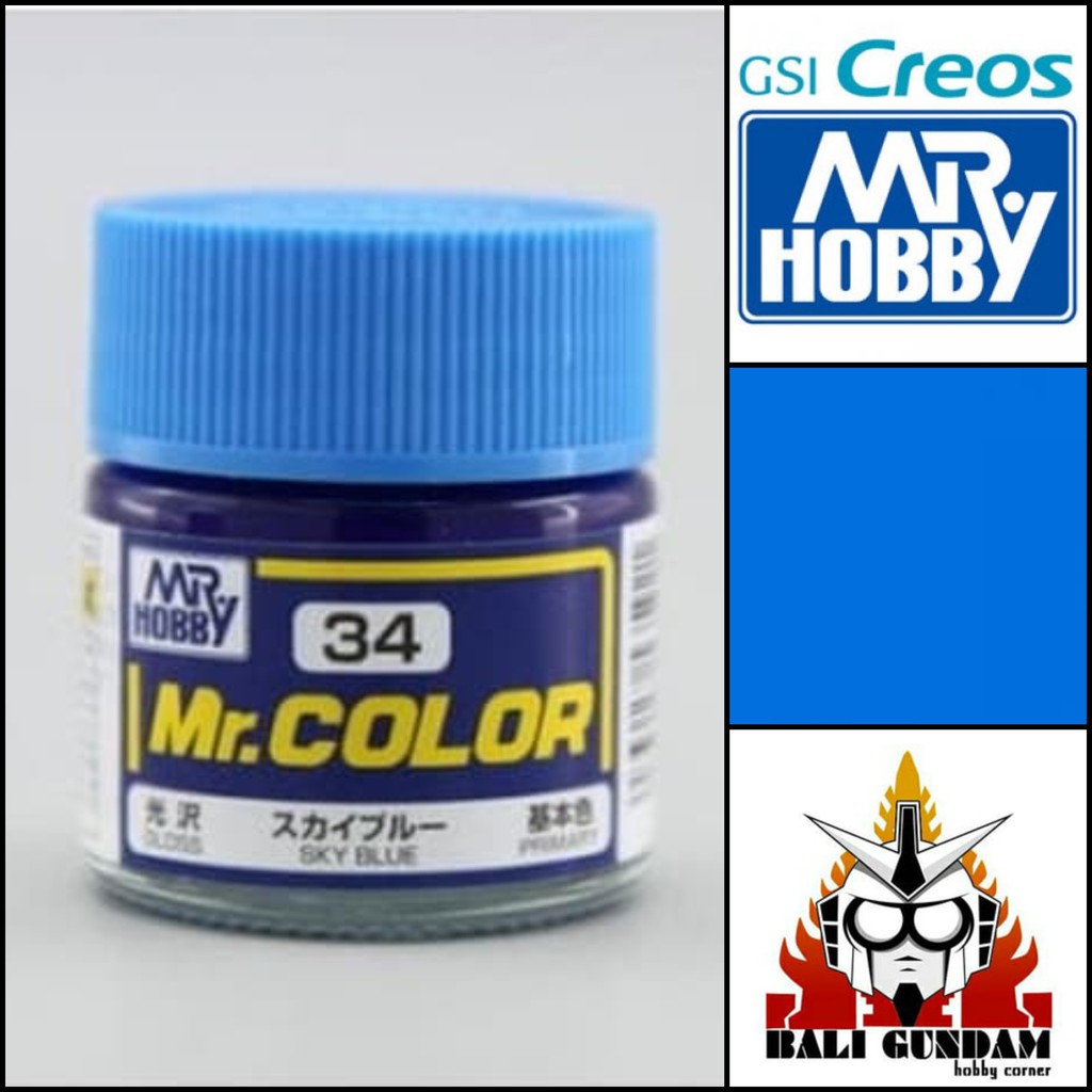 Jual MR COLOR C34 SKY BLUE CAT GUNDAM MODEL KIT AIRBRUSH - KUAS ...