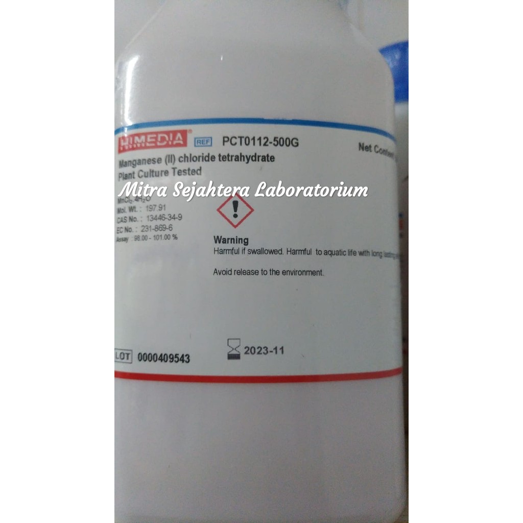 Jual Manganese II Chloride Himedia 500 gram PCT0112 MnCl2 4H2O | Shopee ...