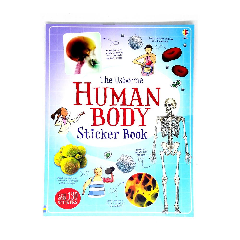Jual The Usborne Human Body Sticker Book With over 130 stickers ...