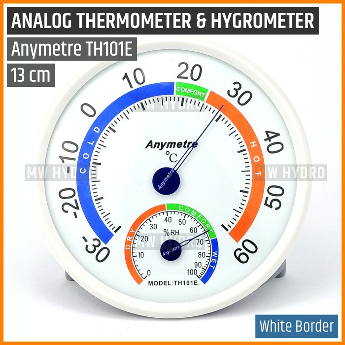 Jual Anymetre TH101E Original, Analog Thermometer Hygrometer, 13 cm ...