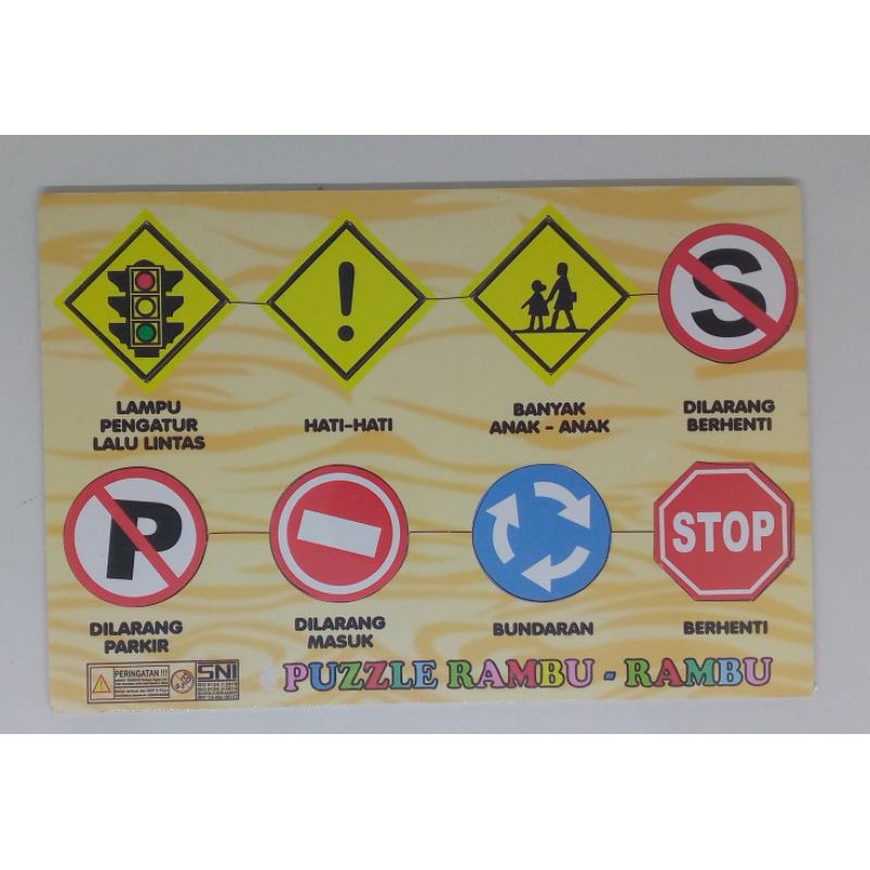 Jual Puzzle Rambu Lalu Lintas - Mainan Edukasi Anak Murah berSNI ...