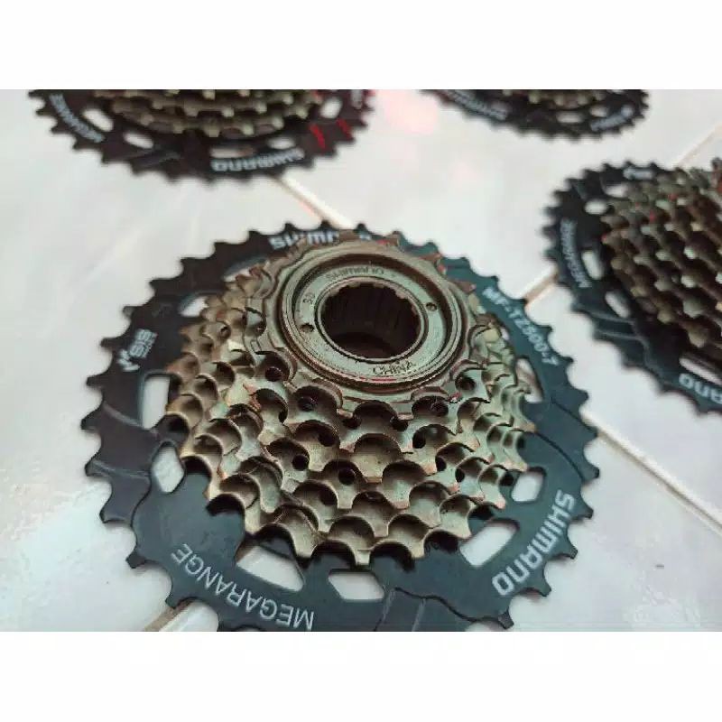Jual sprocket ulir 7 speed shimano megarange mf tz500 up to 34 t ...