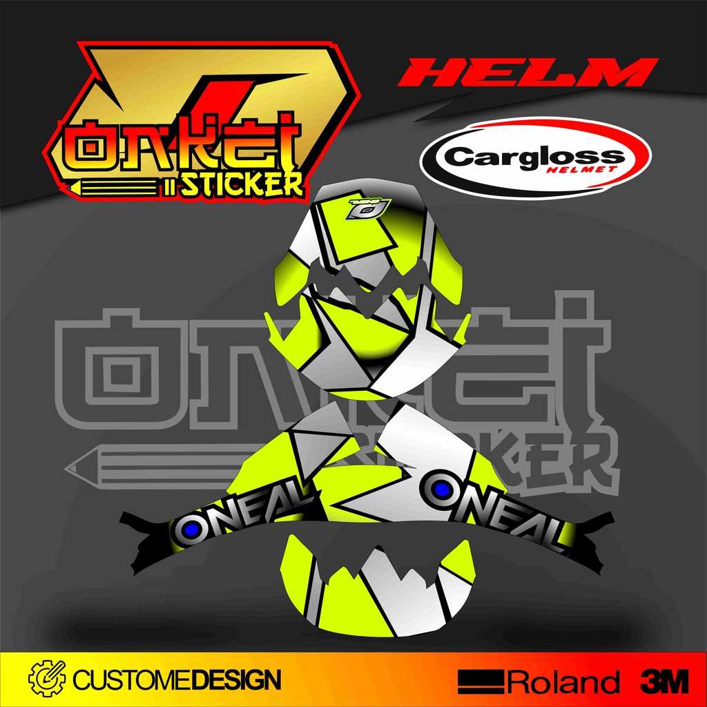 Jual DECAL STICKER HELM CARGLOSS ONEAL | Shopee Indonesia