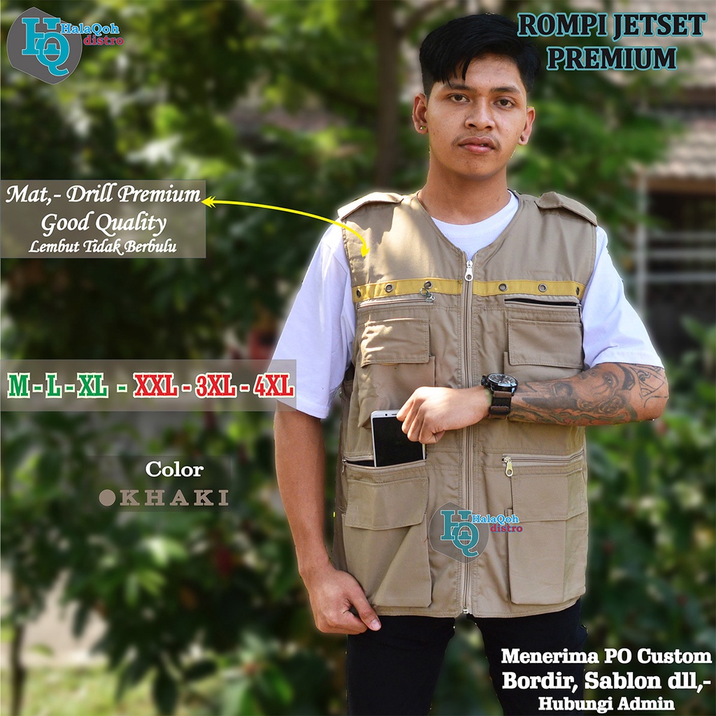 Jual ROMPI ORGANISASI WARNA KHAKI | ROMPI CASUAL PRIA WANITA | VEST ...