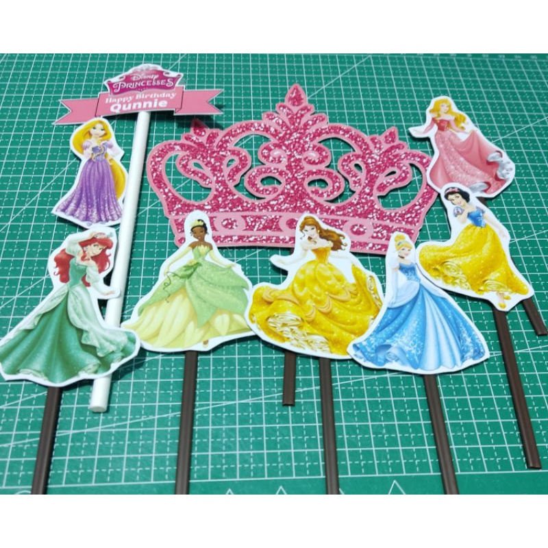 Jual topper cake princess/topper putri /hiasan kue/topper happy ...