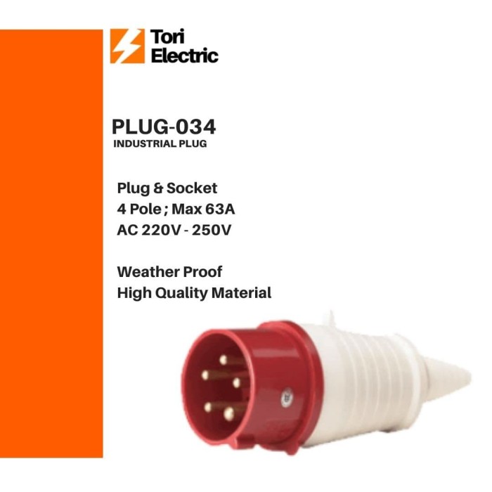 Jual Industrial Plug 034 4P-63A 4 Pin 63A Plug-034 Plug-Socket | Shopee ...
