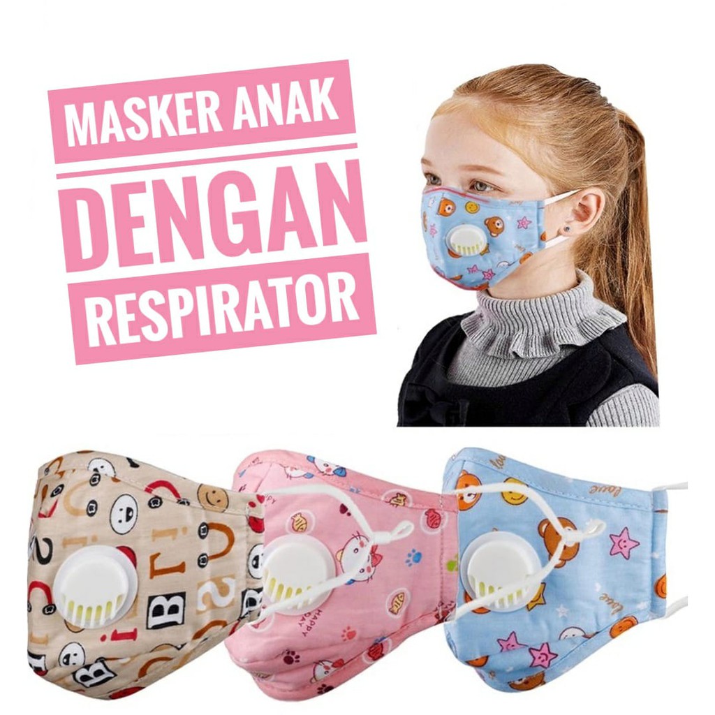 Jual Masker Anak KATUP HEPA PM 2.5 - Ada respirator udaranya ( 1 Pcs ...