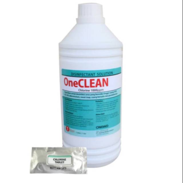 Jual One clean+ chlorine tablet 1 liter onemed | Shopee Indonesia