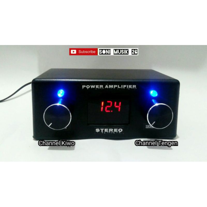 Jual Ampli 12 Volt DC Stereo + Volt Meter (Bisa Langsung Pakai Aki 12Volt) Mantap Glerrrr ...