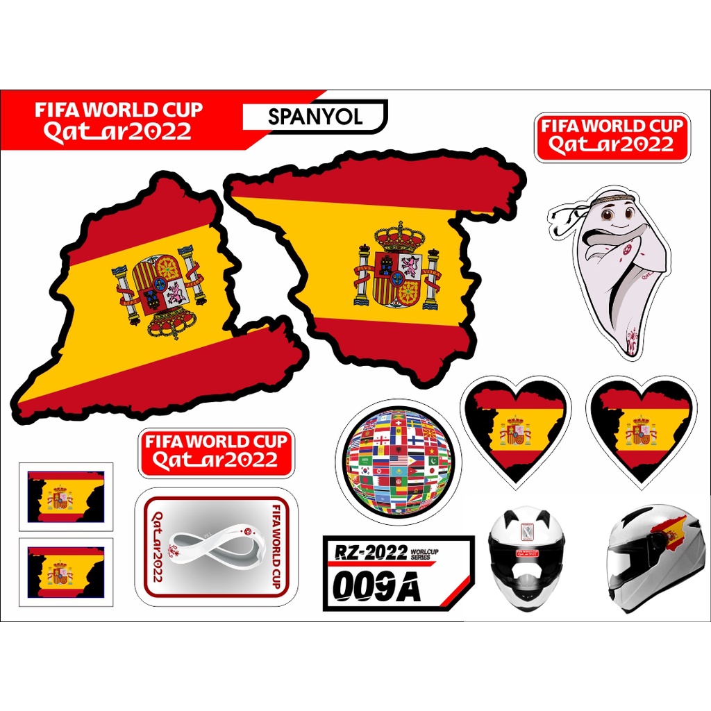 Jual Sticker Piala Dunia 2022 Sticker Peserta Piala Dunia Sticker Piala ...