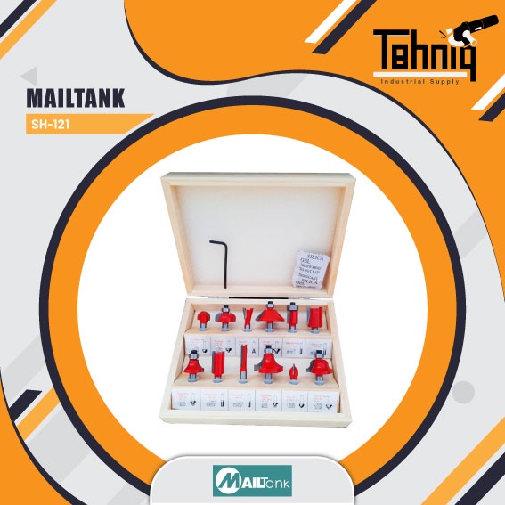 Jual MAILTANK SH-121 Mata Profil Kayu SET 12 PCS Router Trimmer Bit ...