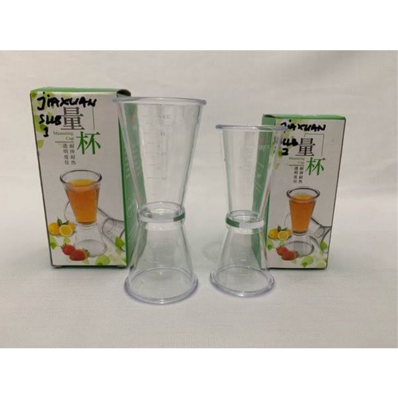 Jual JIGGER PLASTIK ACRYLIC JIAXUAN UKURAN BESAR(40/20cc) DAN KECIL(20 ...