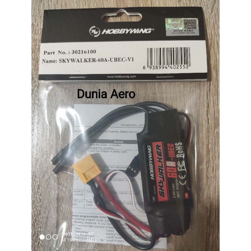 Jual Hobbywing SkyWalker ESC 60A UBEC V1 | Shopee Indonesia
