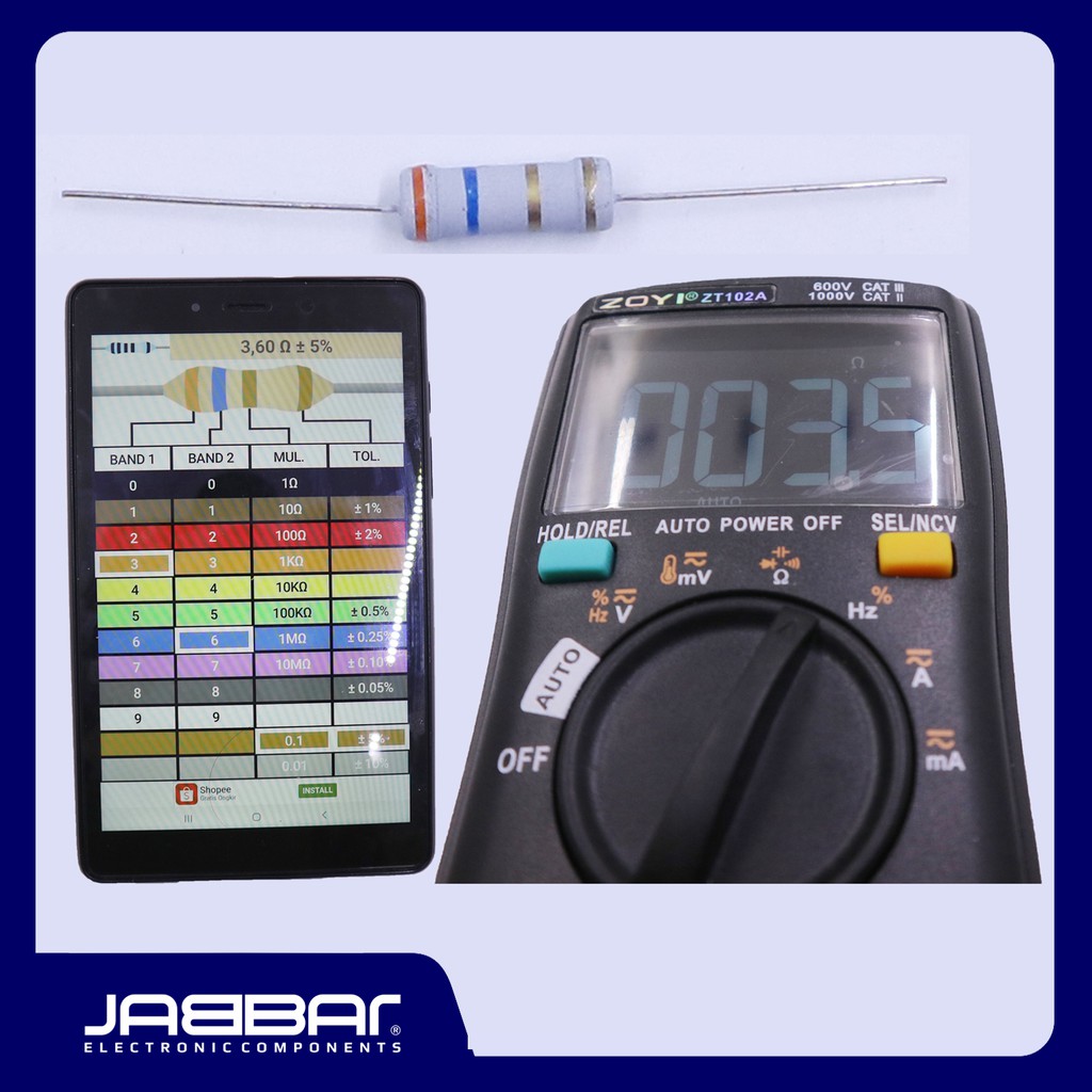 Jual RESISTOR 3R6 OHM 2W 5% (3,60 OHM) - ABU-ABU - 10PCS | Shopee Indonesia