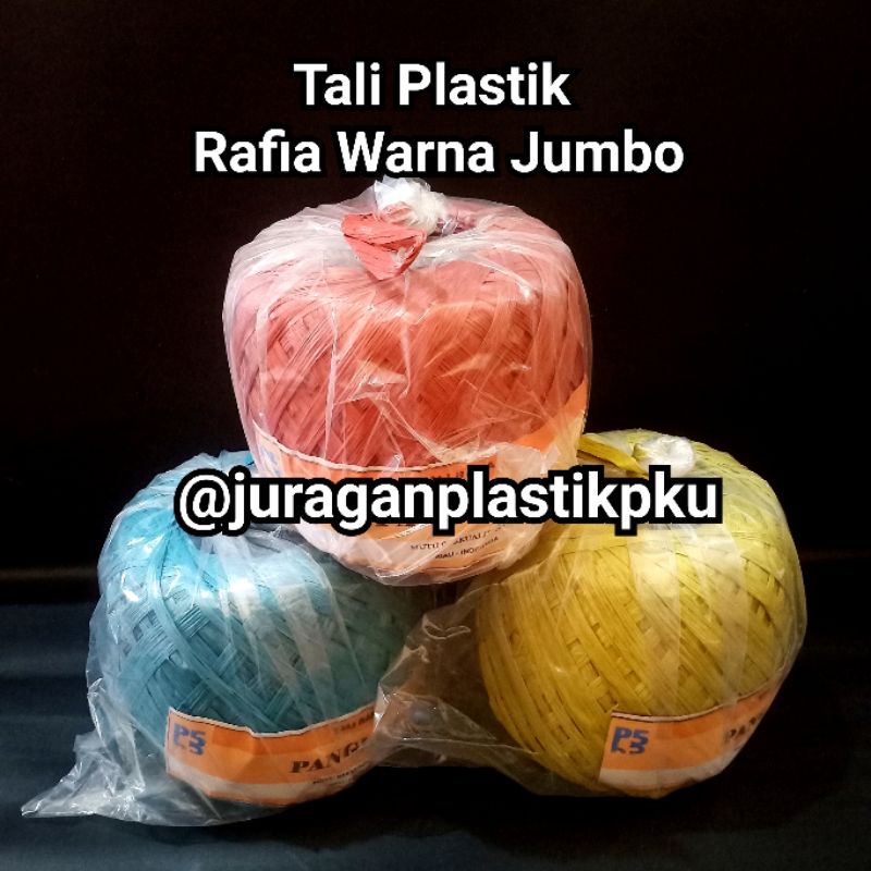 Jual Tali Plastik Rafia Warna Warni Jumbo 800 gram / Tali Pengikat 8kg ...